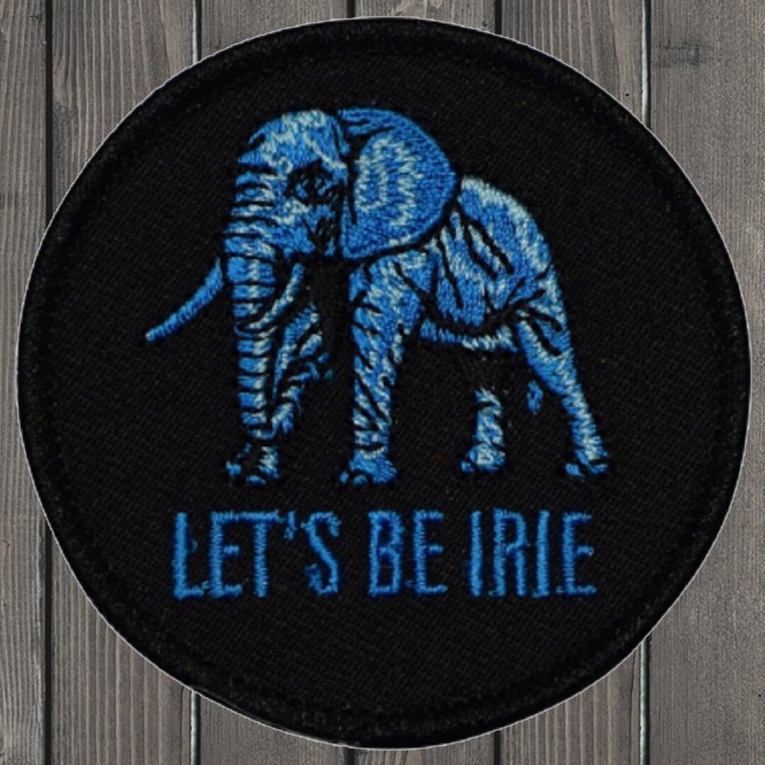LET'S BE IRIE® Embroidered Patch, 5" Iron on Reggae Applique Badge With ...