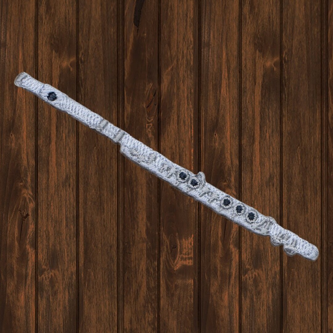 Flute Embroidered Patch — Iron On - Etsy