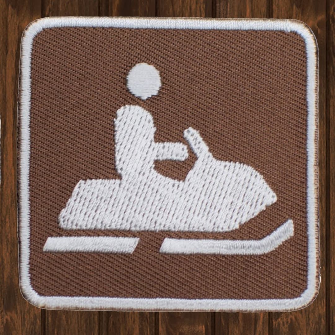 Snowmobiling Embroidered Patch, 2" Iron on Snow Park Sign Badge for ...