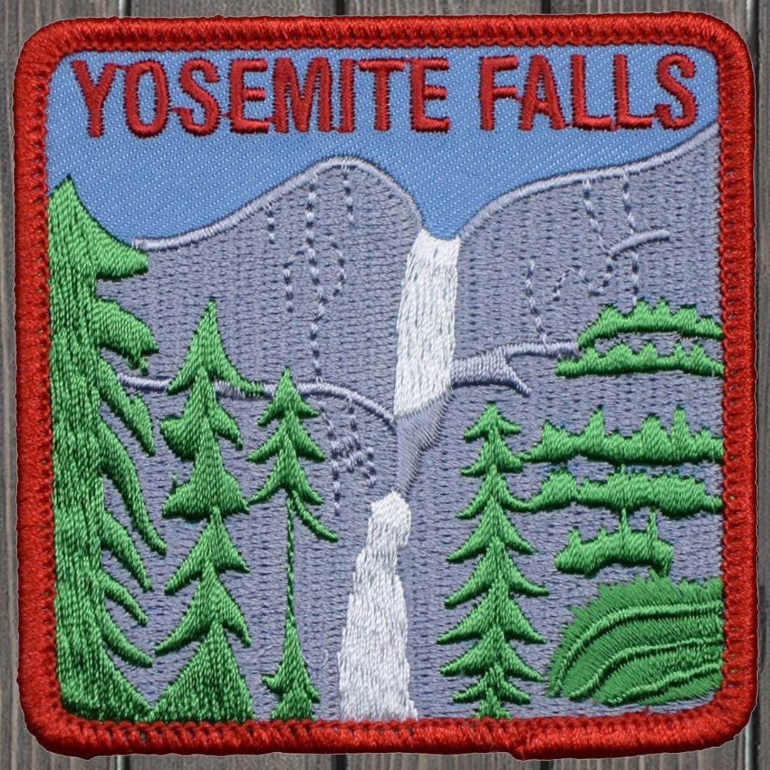 Yosemite Falls Embroidered Patch, 3", Iron On, California National Park ...