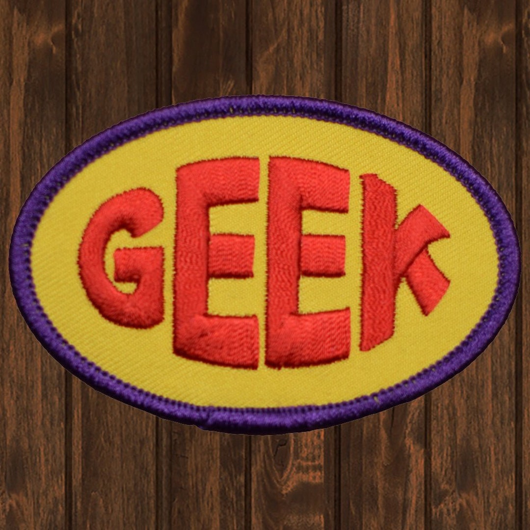 Geek Iron on Patch 3", Smart Nerd Techie Embroidered Applique Badge for ...