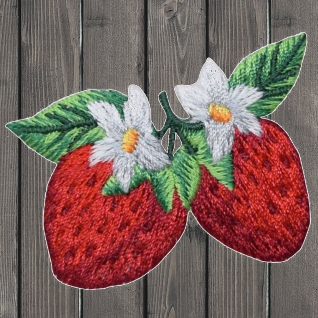 Strawberry Embroidered Patch Iron On - Etsy