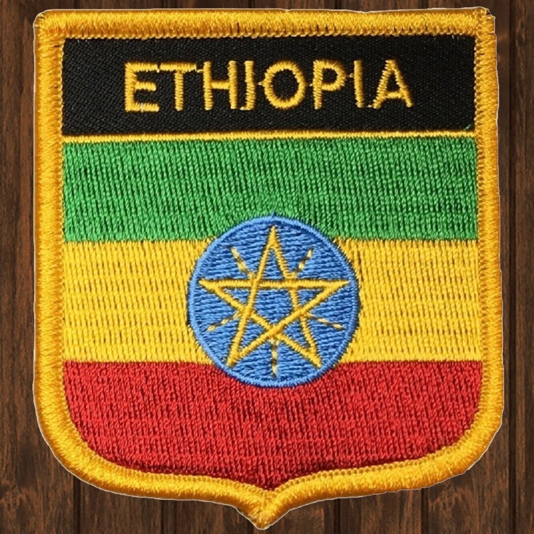 Ethiopia Embroidered Patch, Iron On, Horn of Africa Addis Ababa Badge ...