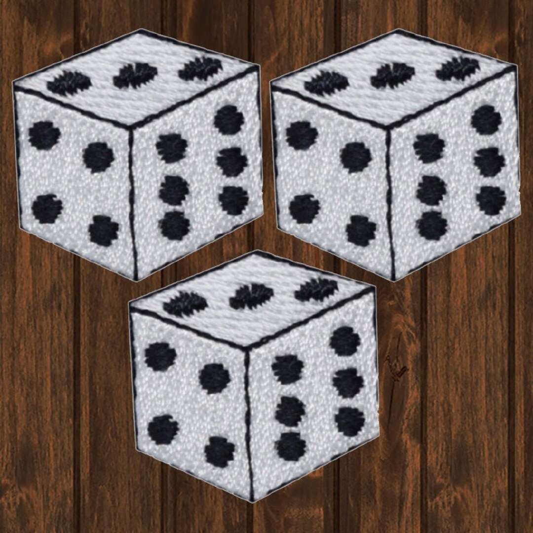 Dice Embroidered Patch 3-pack Iron On - Etsy