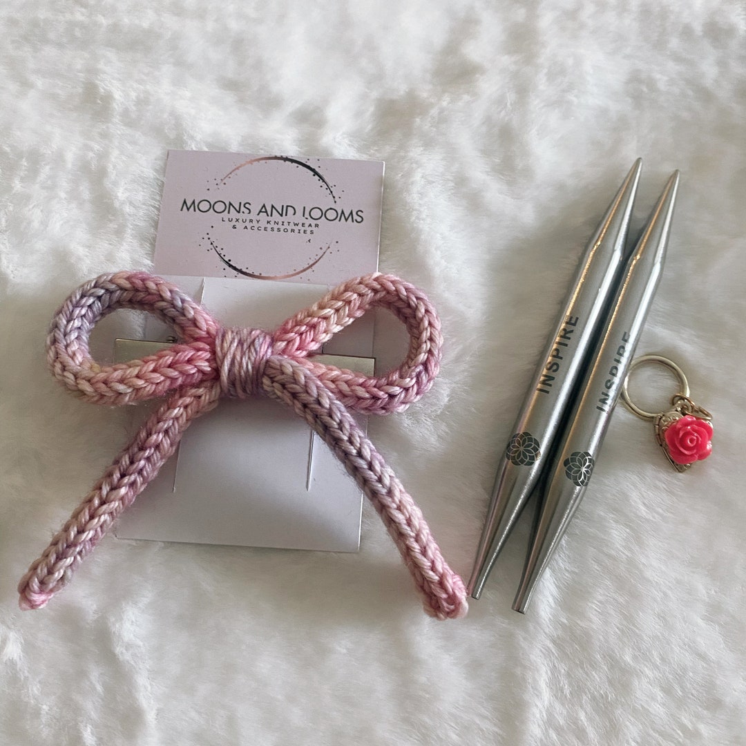 Luna Bow Hand Knit Girl Bow Girl Accessories Baby Accesories Hair Clip ...