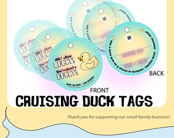 INSTANT DOWNLOAD - Cruising Duck Tags - Duck Tag - Digital Download ...