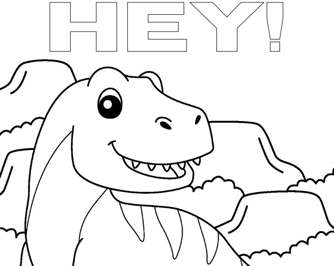 Dinosaur Coloring 10 Pages Printable - Etsy