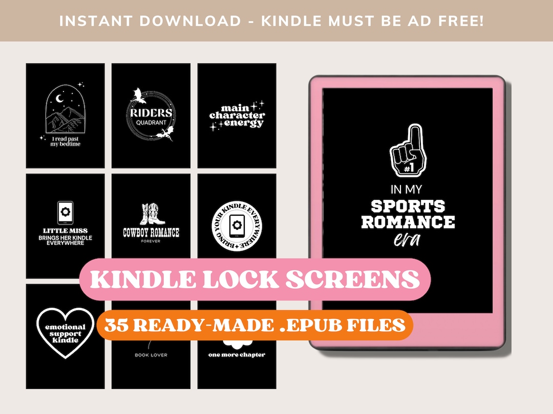 35 Ready-made .epub Kindle Lock Screens DIGITAL DOWNLOAD Kindle MUST Be ...