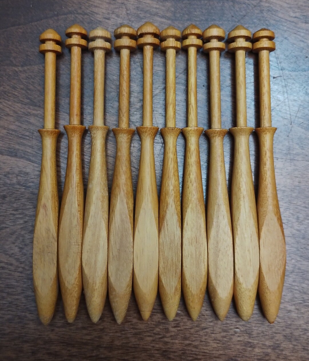 Square International Double Head Lace Bobbins, Hand Turned From Osage ...