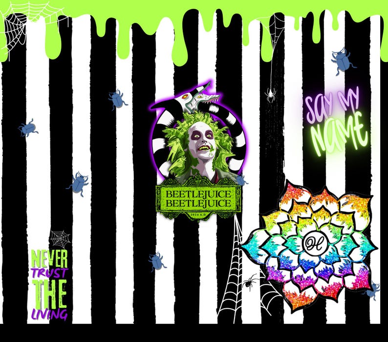 Beetlejuice Tumbler Design - Etsy
