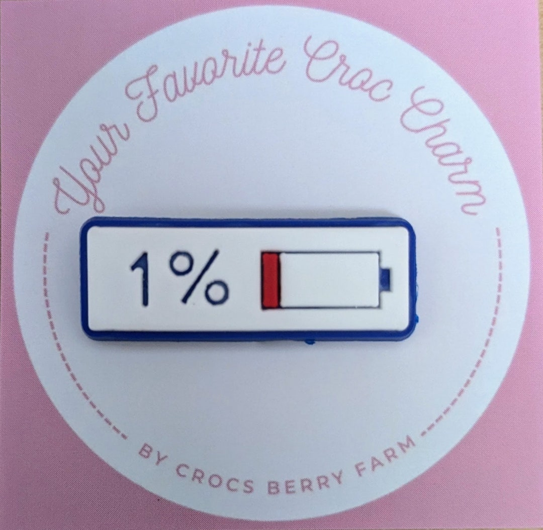 Low Battery Croc Charm iPhone Tech Croc Charm Set Cute Funny Croc ...