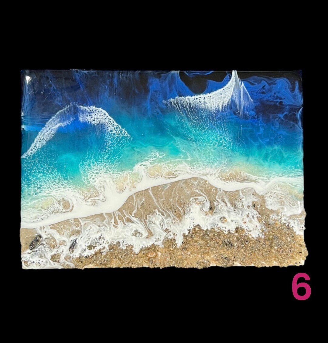 Ocean Art Resin Art Epoxy Art Wall Art Beach Resin Waves Gift ...