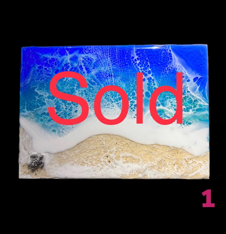 Ocean Art Resin Art Epoxy Art Wall Art Beach Resin Waves Gift ...