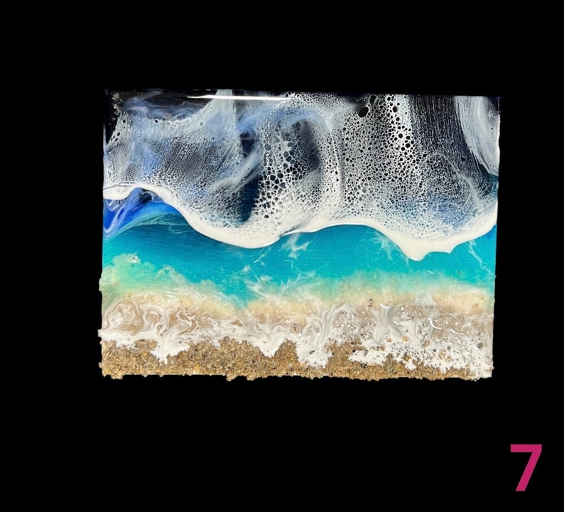 Ocean Art Resin Art Epoxy Art Wall Art Beach Resin Waves Gift ...