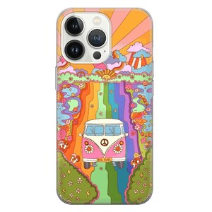 Trippy Psychedelic Phone Case Indie Hippie Cover Fit for iPhone 17 16 ...