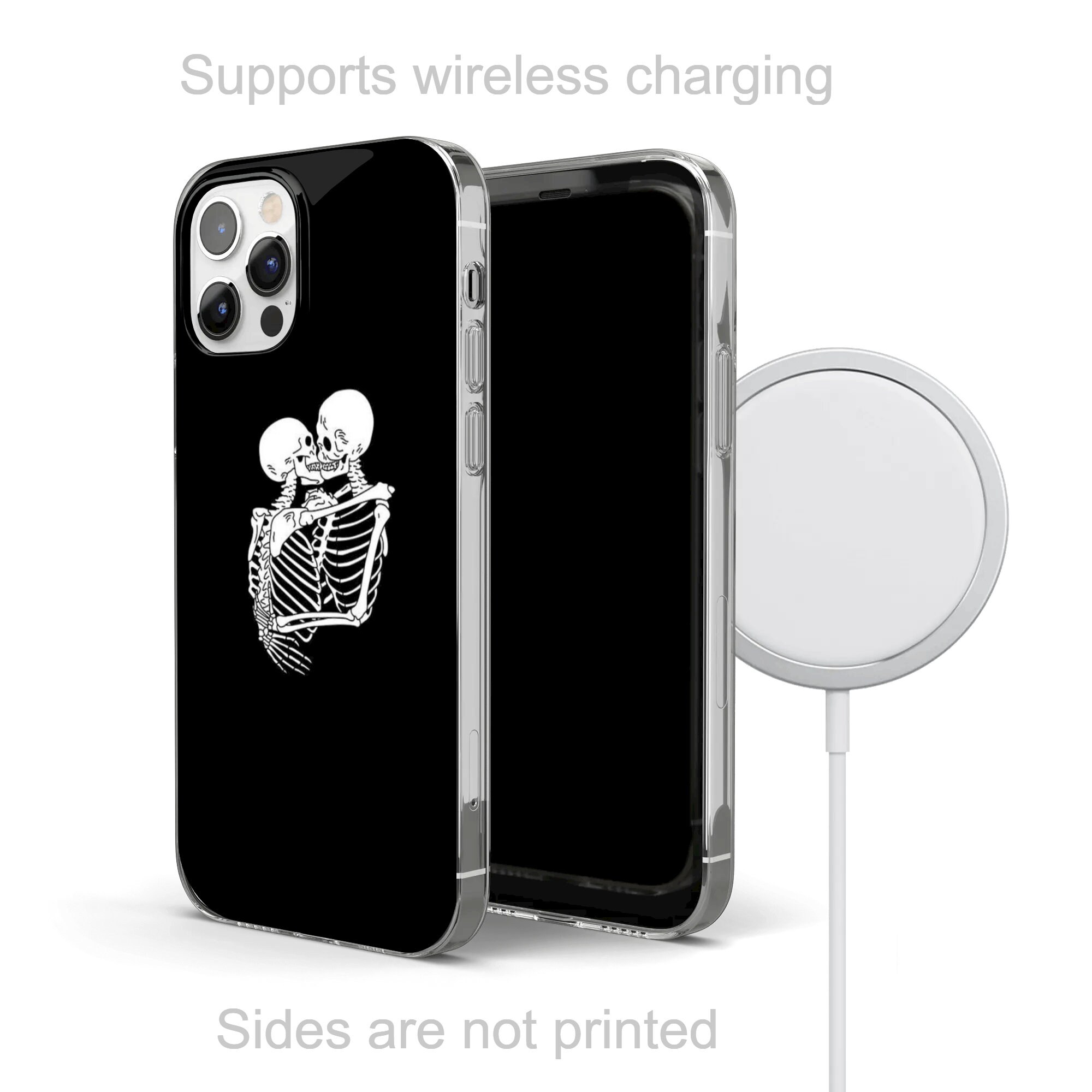 Skeleton Phone Case Black Gothic Skull Cover Fit for iPhone 17 16 15 14 ...