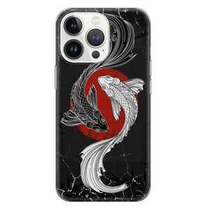 Japanese Phone Case Red Blood Moon Cover Fit for iPhone 17 16 15 14 Pro ...