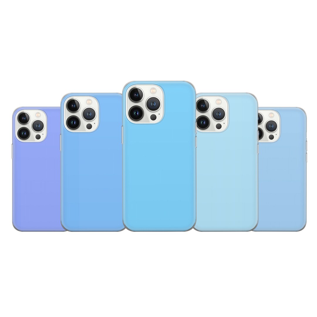 Pastel Coloured Phone Blue Matte Cover Fit for iPhone 17 16 15 14 Pro ...
