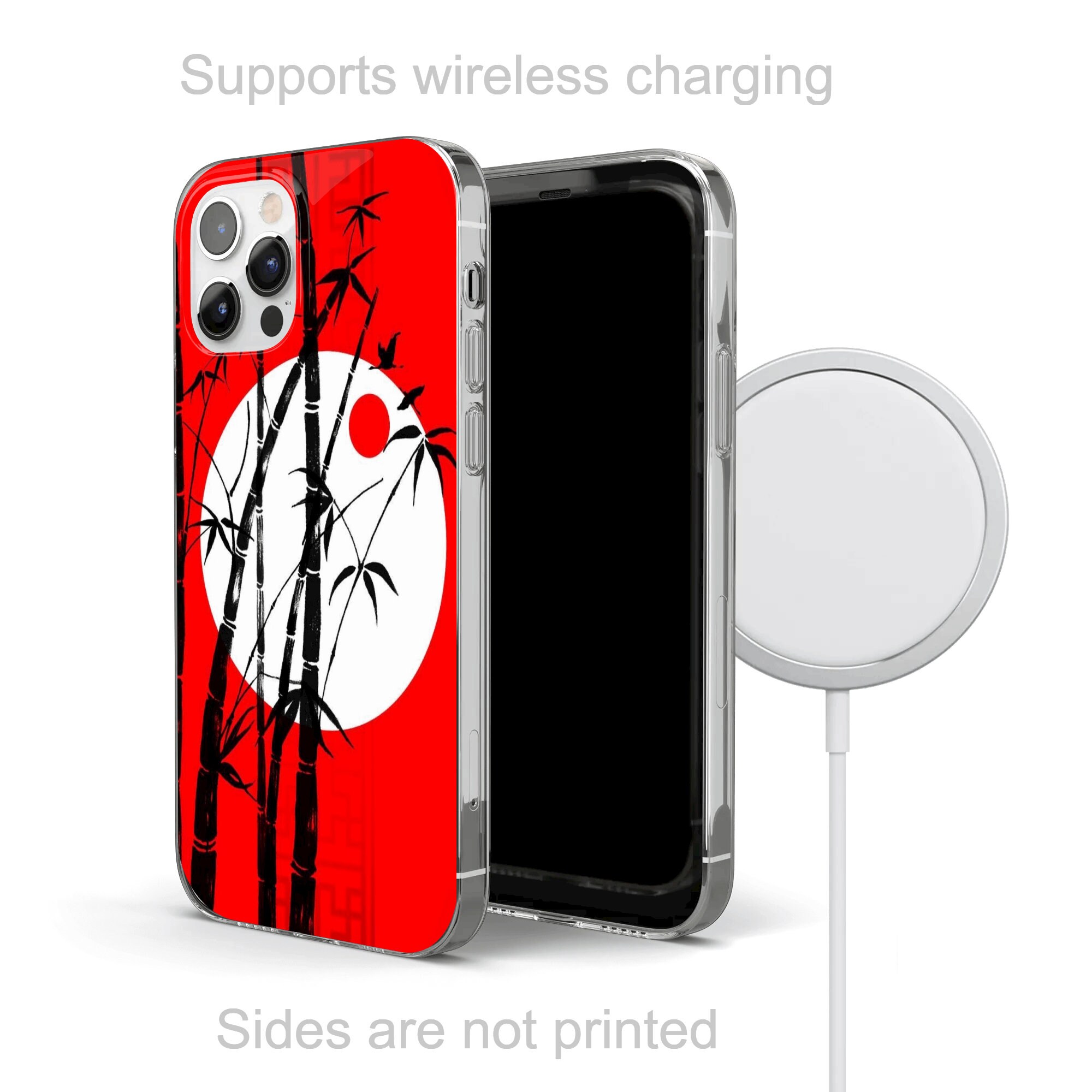 Japanese Phone Case Sakura Blood Moon Cover Fit for iPhone 17 16 15 14 ...