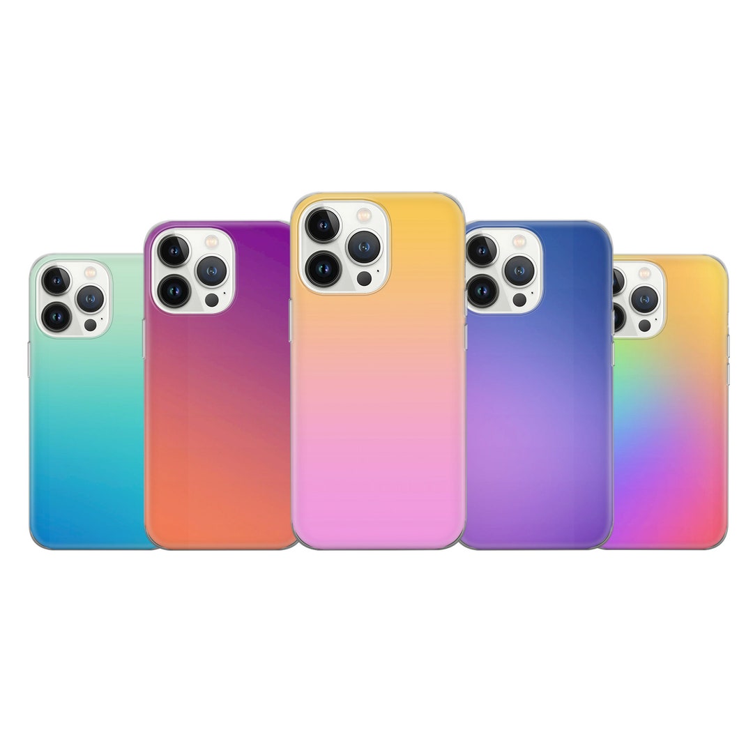 Gradient Ombre Phone Case Aura Colorful Cover Fit for iPhone 16 15 14 ...