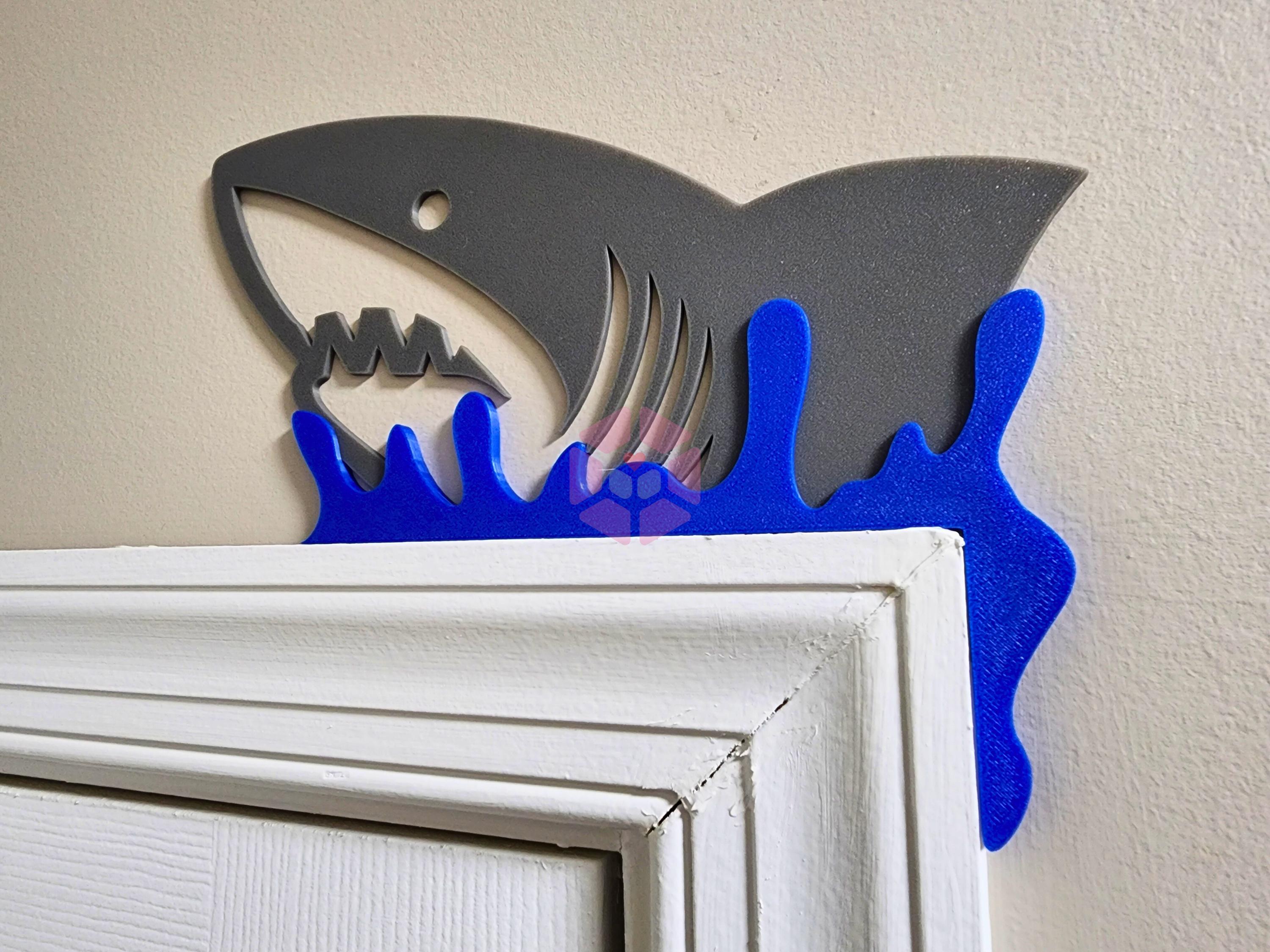 Shark Door Corner Topper, PLA Kids Room Decor - Etsy