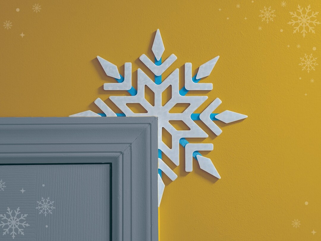 Snowflake Door Corner Topper: Sparkling Christmas Decor - Etsy