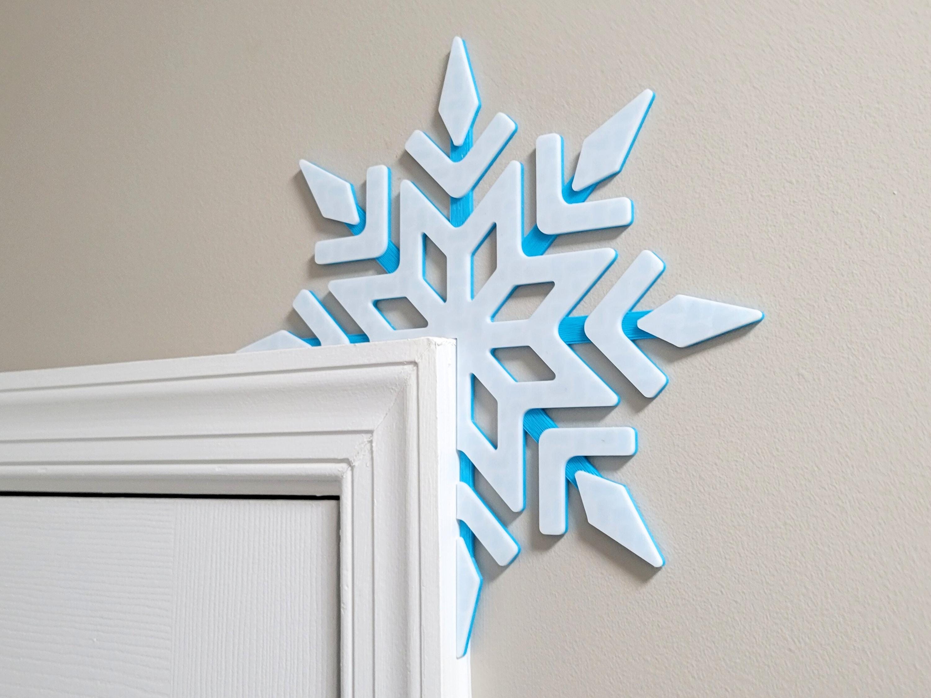 Snowflake Door Corner Topper: Sparkling Christmas Decor - Etsy