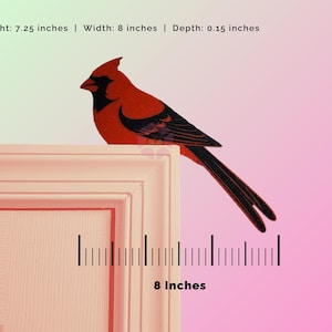 Cardinal Door Corner Topper, Red Cardinal Wall Art, Cardinal Decoration ...