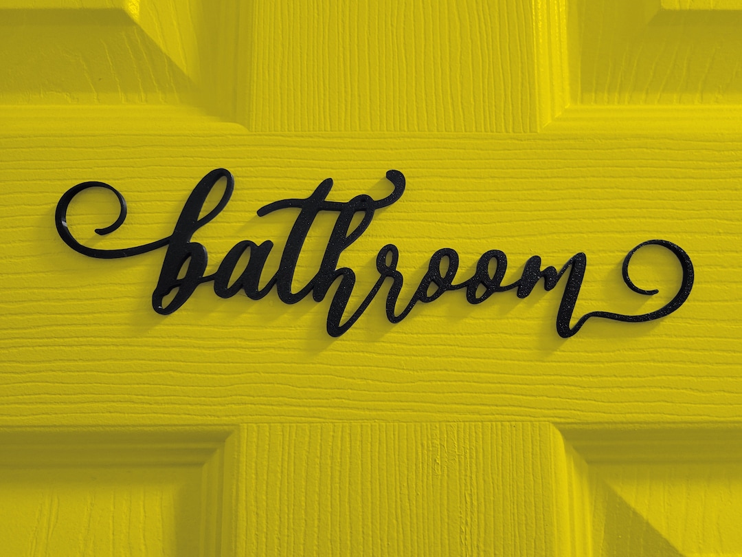 Bathroom 3D Sign, Restroom Door Sign, Home Decor, Decoration, House ...