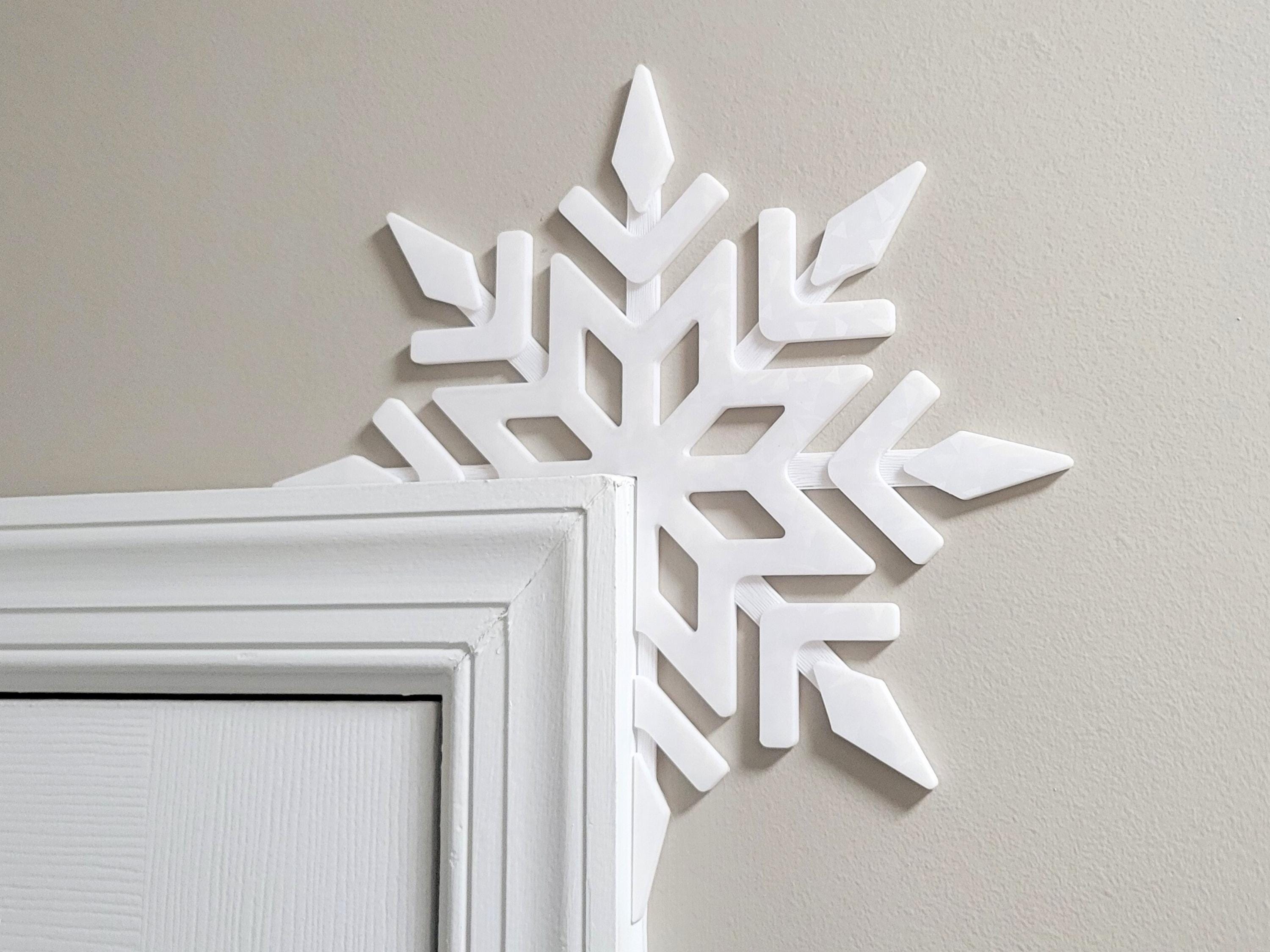 Snowflake Door Corner Topper: Sparkling Christmas Decor - Etsy
