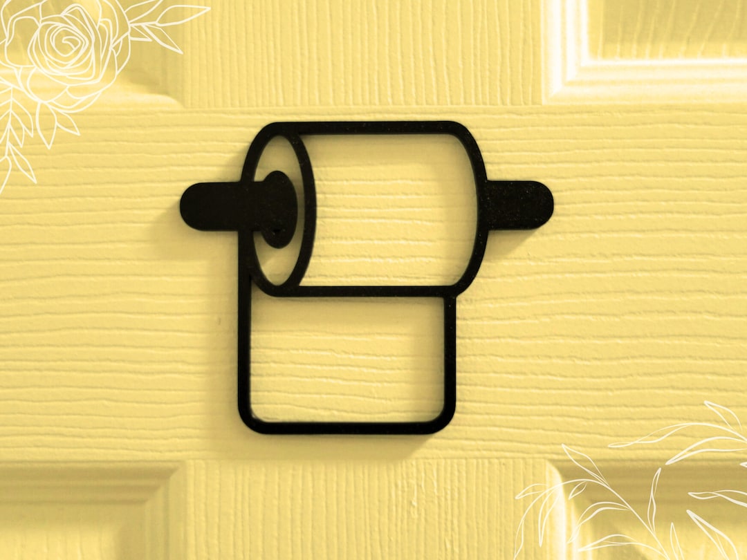 Toilet Paper Door Sign: Black PLA Bathroom Decor (4x3.5 In) - Etsy