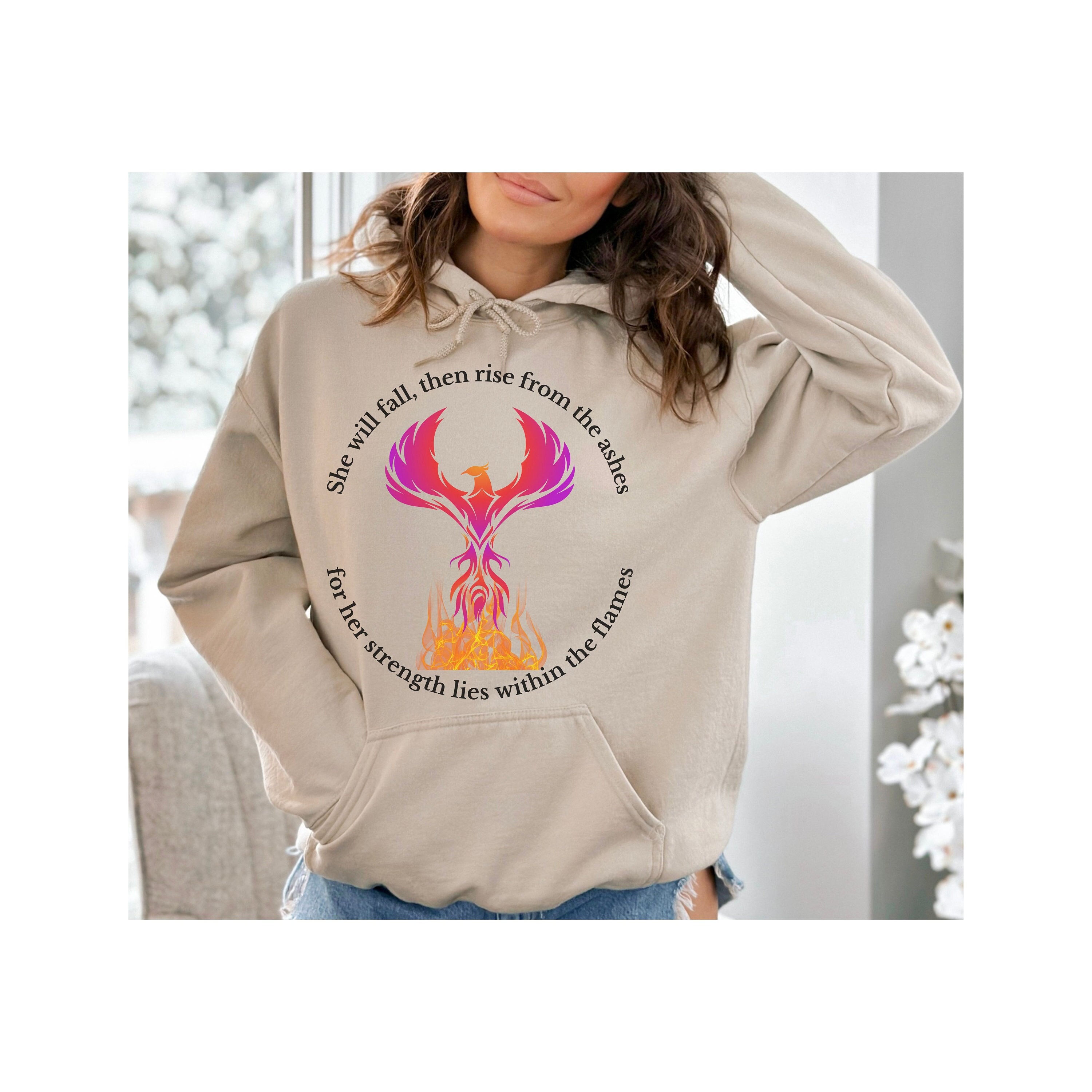 Phoenix Rising, Colorful Phoenix Sweatshirt, Inspirational Shirts ...