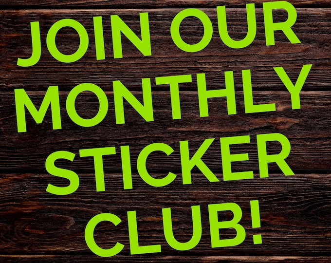 Unused Sticker Club Sticker Gift for Sticker Collectors, Sticker ...