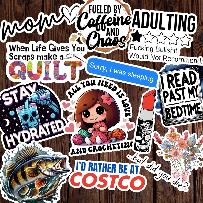 Any 2 Stickers, Custom Vinyl Sticker Bundles, Stickers for Laptops ...