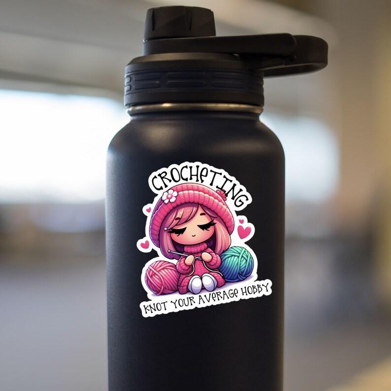 Crocheting Sticker, Funny Crochet Sticker, Crocheting: Knot Your ...