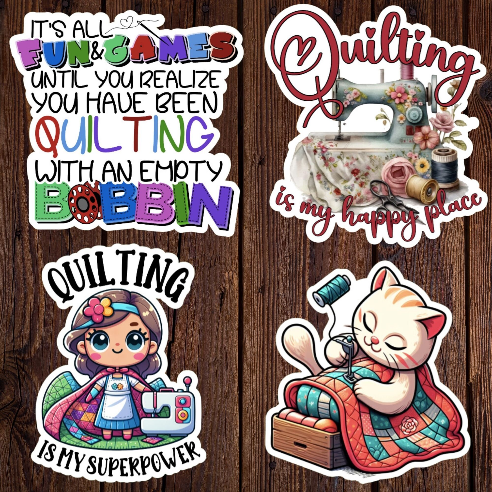Quilters Dream Sticker Pack, 32 Different Quilting Stickers Including ...
