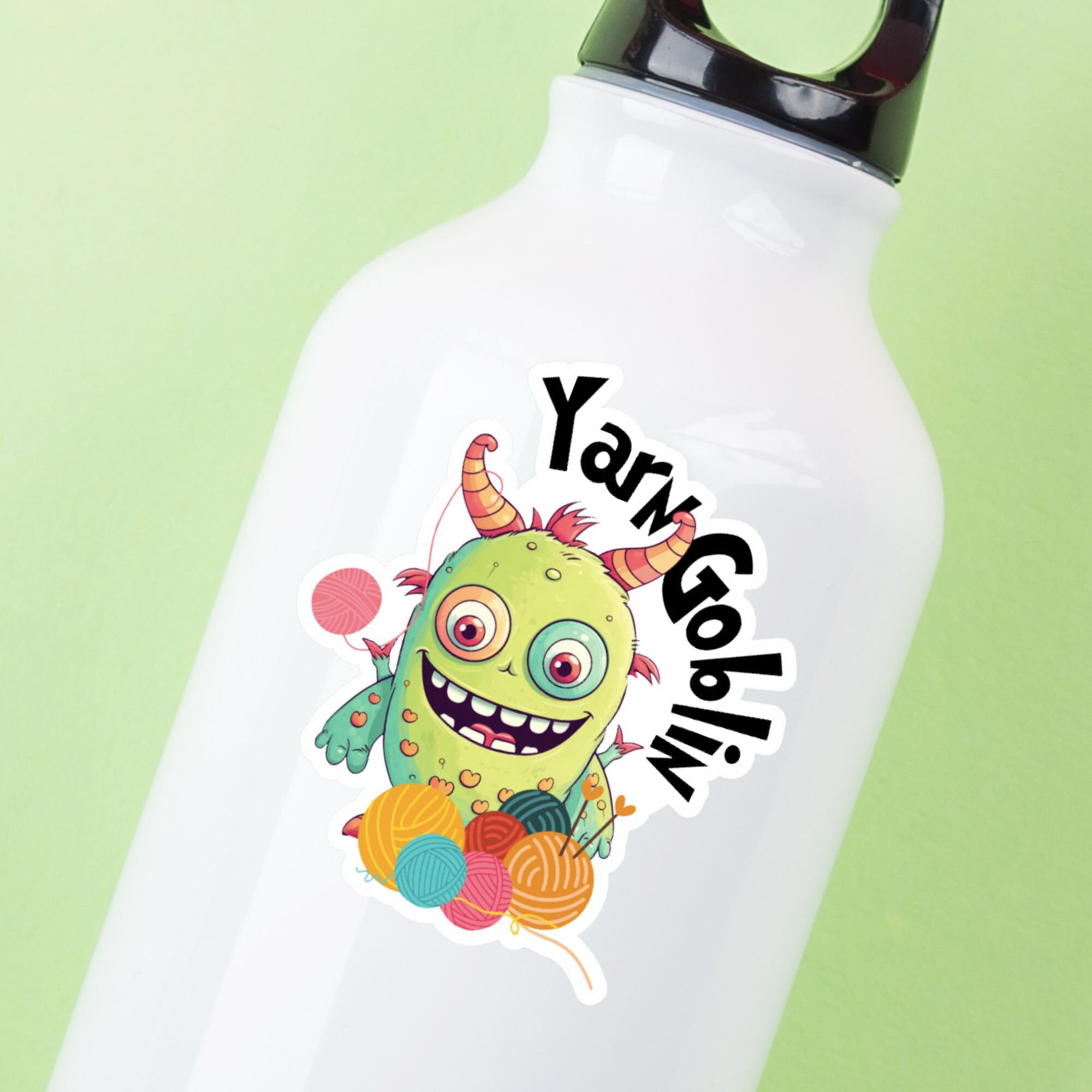 Funny Yarn Goblin Sticker Gift for Crocheter Knitter Wool - Etsy