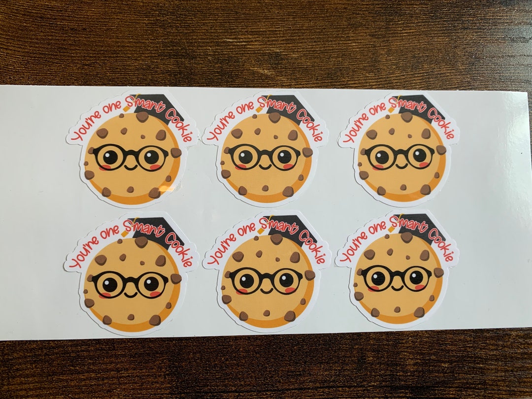 You're One Smart Cookie Sticker Sheets Vinyl Water Resistant Teacher ...