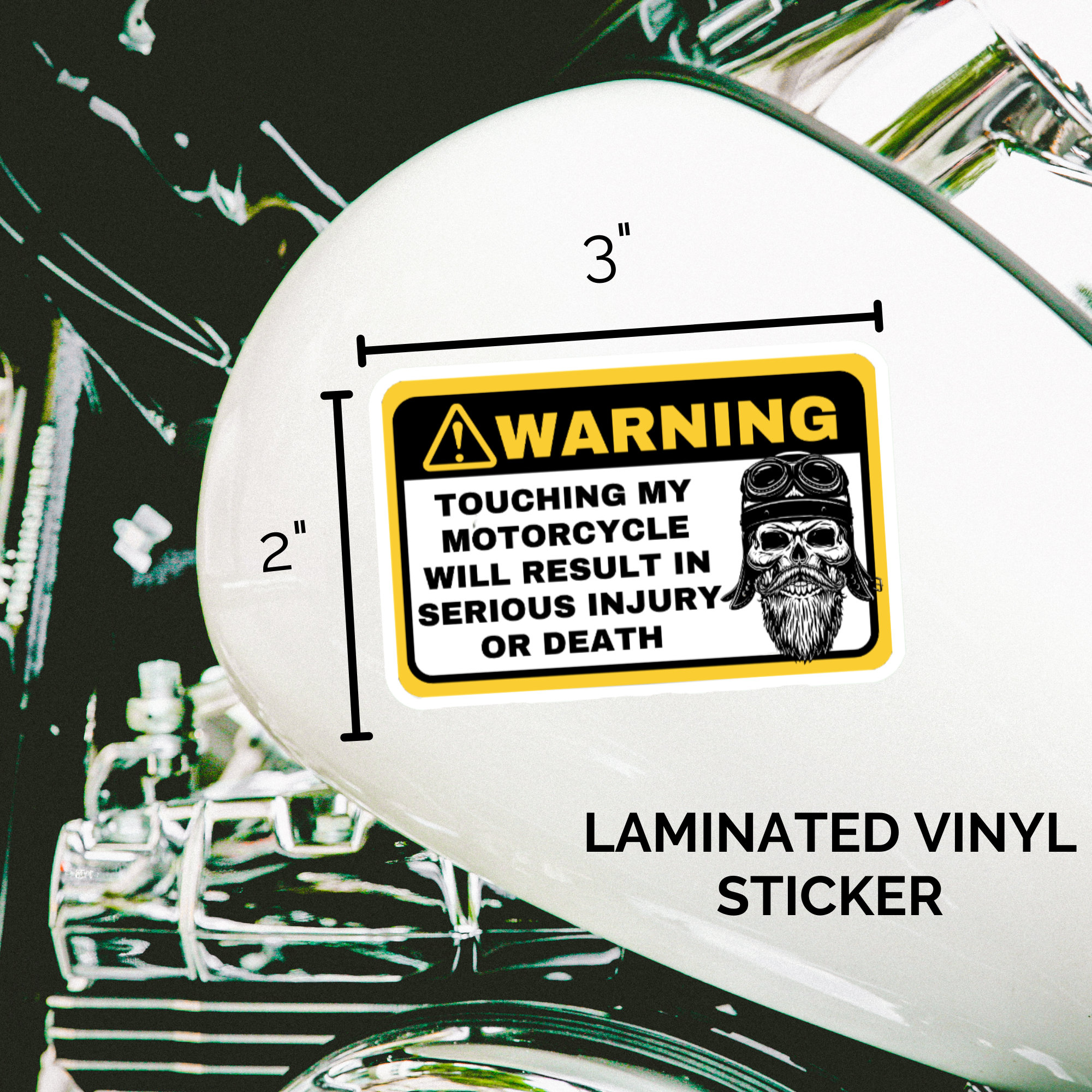 Motorcycle Warning Sticker Funny Motorcycle Sticker - Etsy