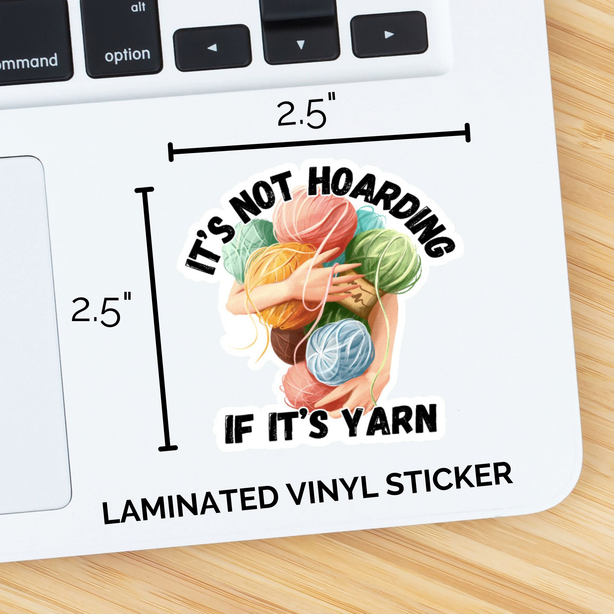 It's Not Hoarding If It's Yarn Sticker, Funny Yarn Lovers Water ...