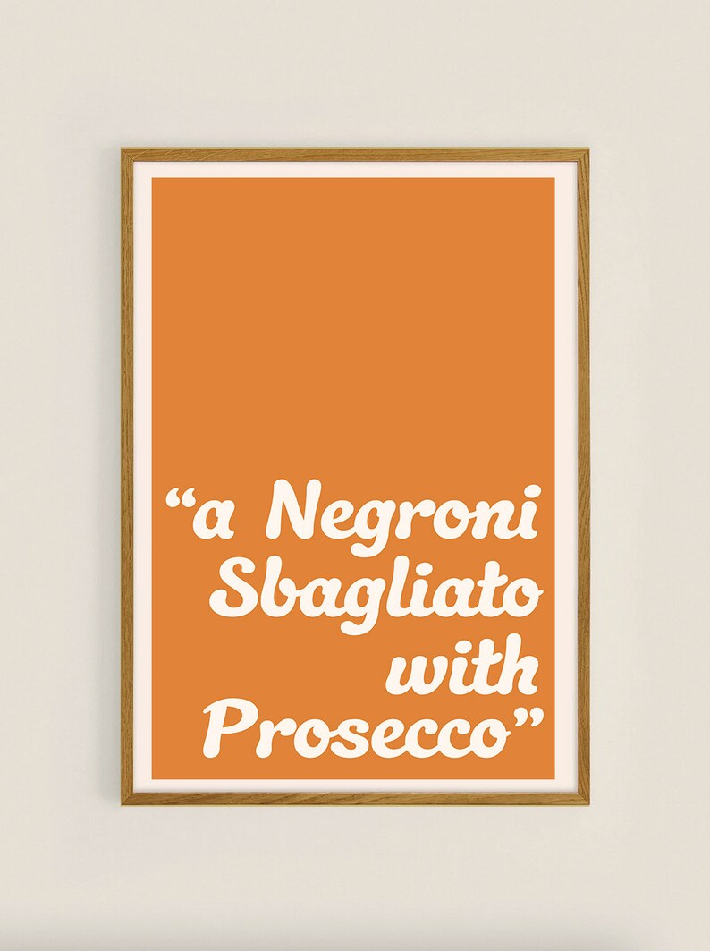 Negroni Spagliato... With Prosecco Art Print - Etsy