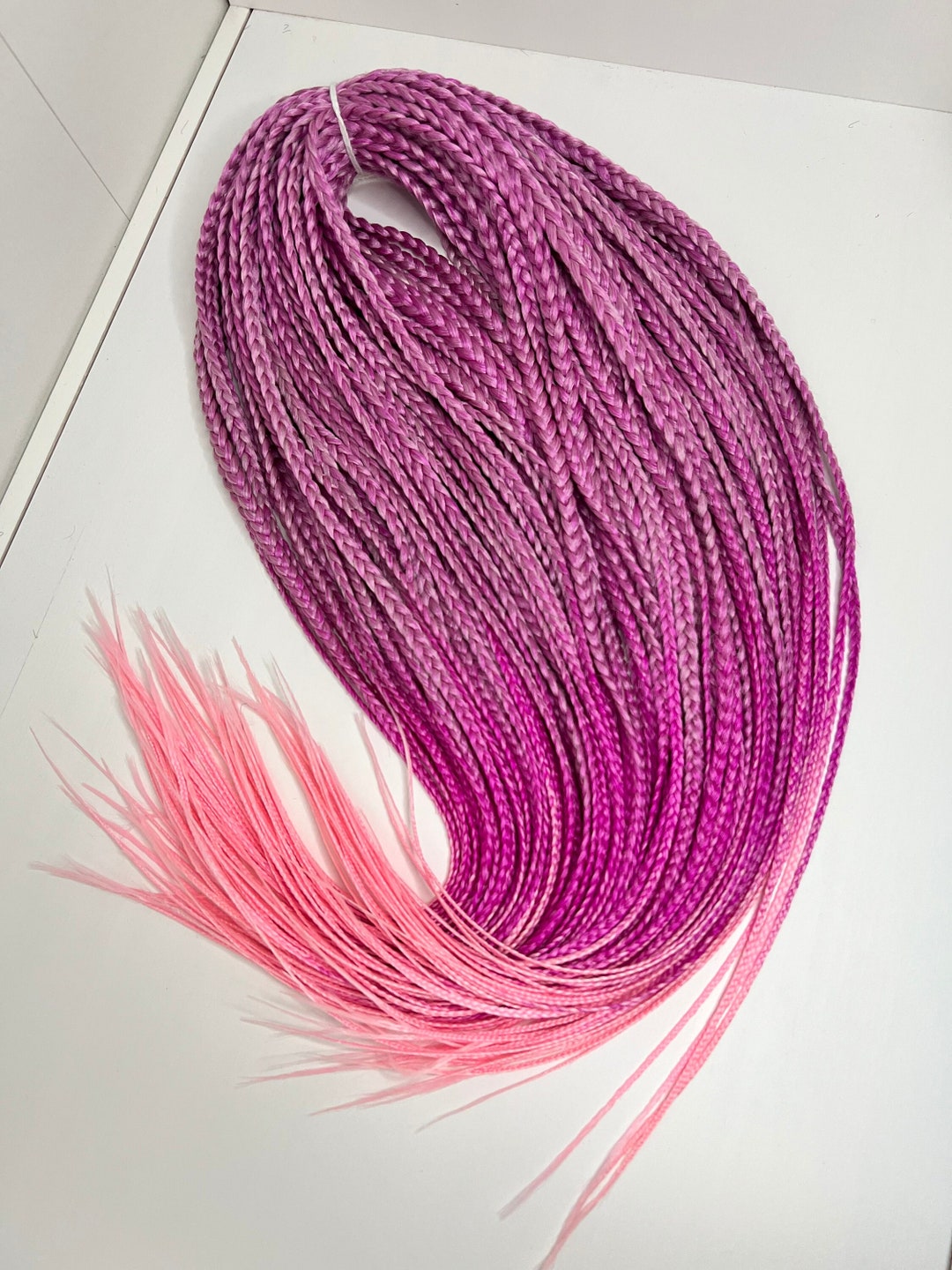 Synthetic Braids Color Pink Double Ended Light and Soft Full Set DE ...