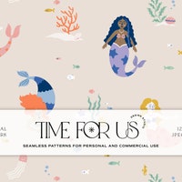 Hand Drawn Scattered Beach Shells Seamless Pattern for Personal or ...