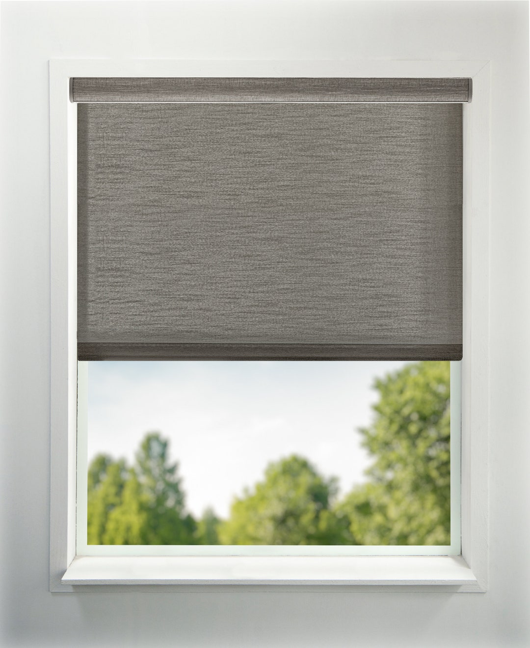 Gray Room Darkening Window Shades USA MADE Custom Roller Shades Window ...