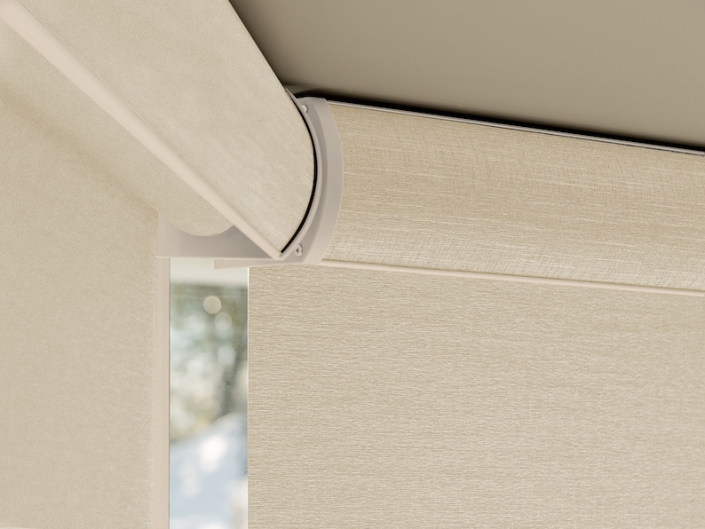 Beige Room Darkening Window Shades USA MADE Custom Roller Shades Window ...