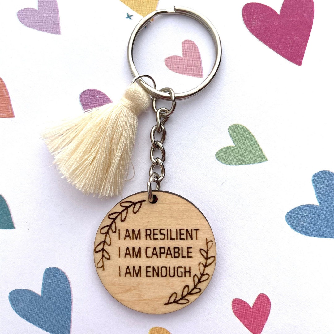 Mantra/affirmation/inspirational Keychain, i Am Resilient, I Am Capable ...