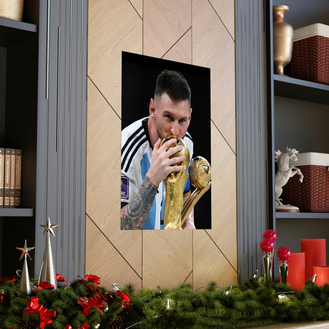 LIONEL MESSI CHAMPION Poster, Leo Messi Gift, Argentina World Cup ...
