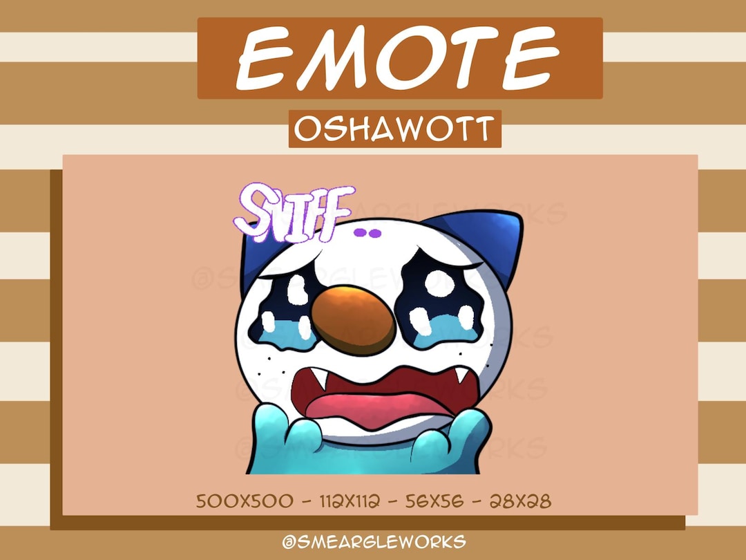 Sad Oshawott Emote Pokemon Emote for Twitch, Discord and Youtube Gaming ...
