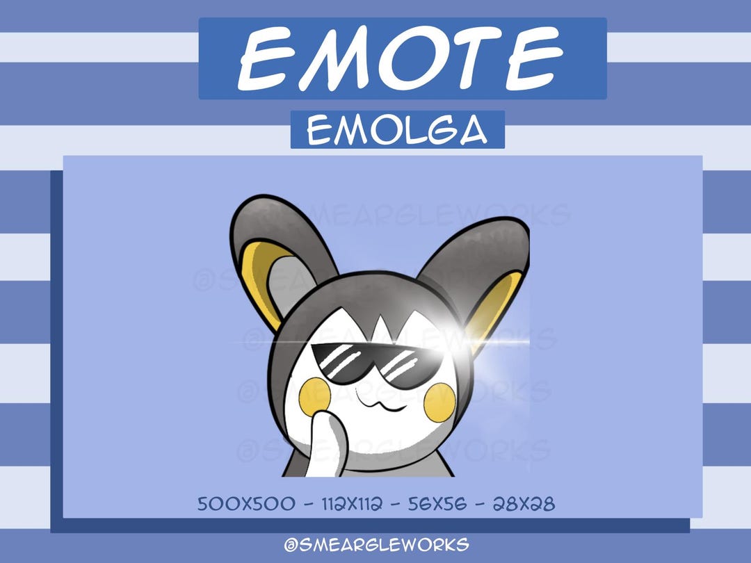 Swag Emolga Emote | Pokemon Emote for Twitch, Discord and Youtube ...