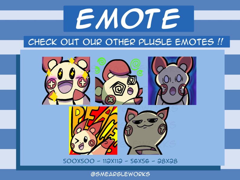 Smug Plusle Emote Pokemon Emote for Twitch, Discord and Youtube Gaming ...